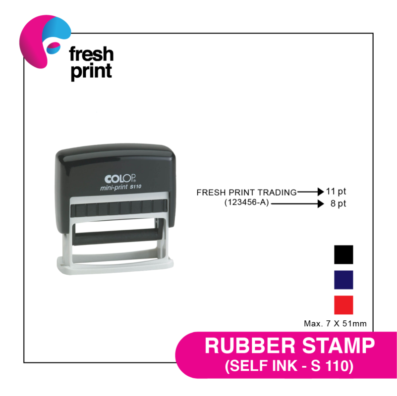 Rubber Stamp (Self Ink – R30) - Fresh Print - Online Printing