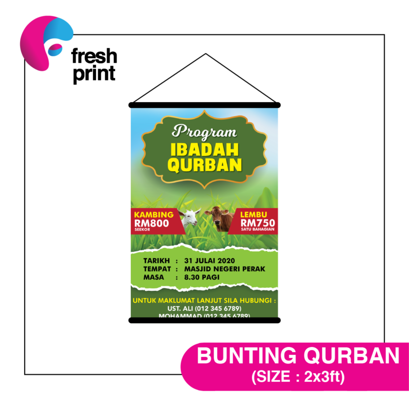 Bunting Qurban - Fresh Print - Online Printing