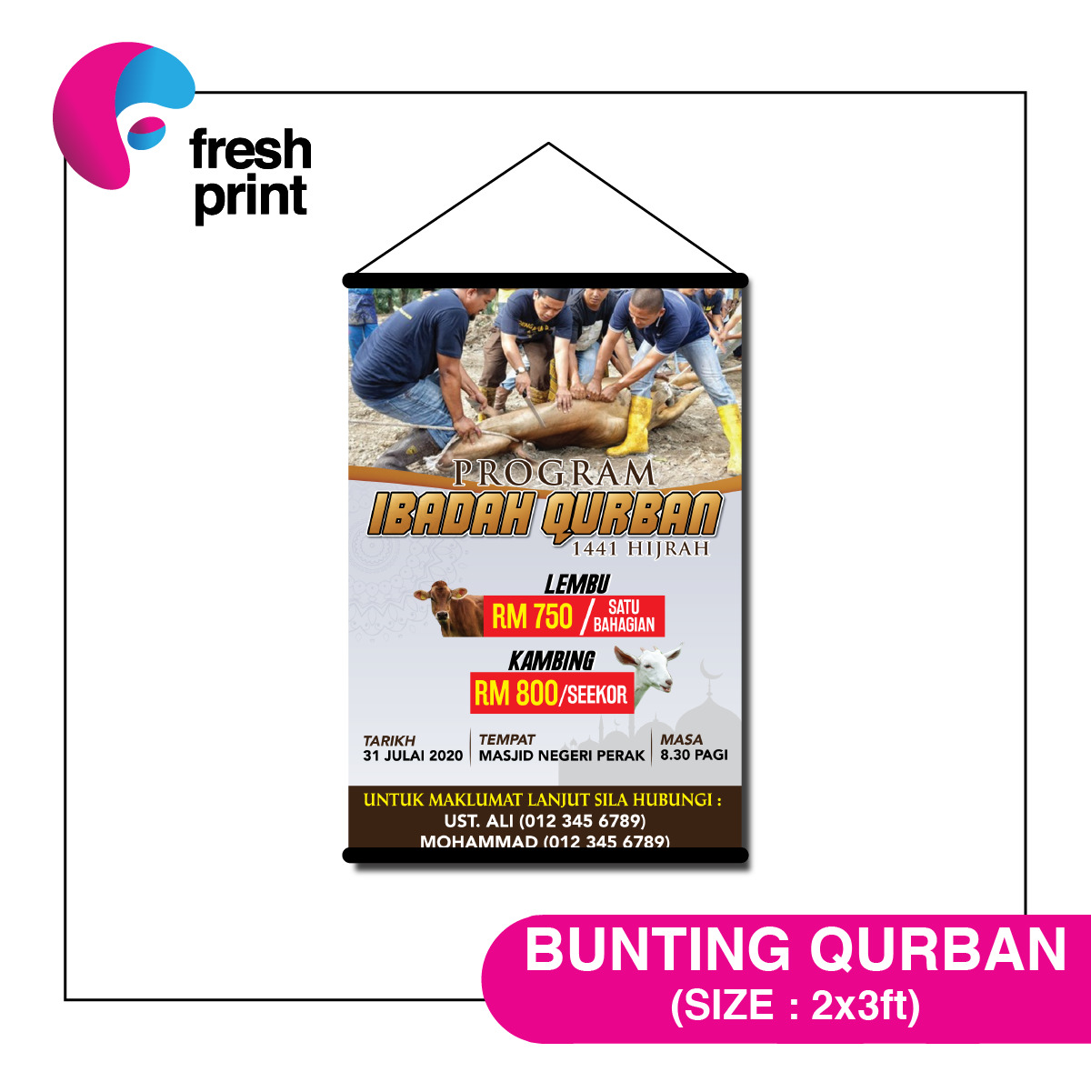 Bunting Qurban - Fresh Print - Online Printing