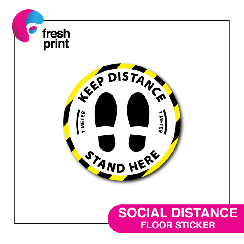 Social Distancing Floor Sticker - Fresh Print - Online Printing