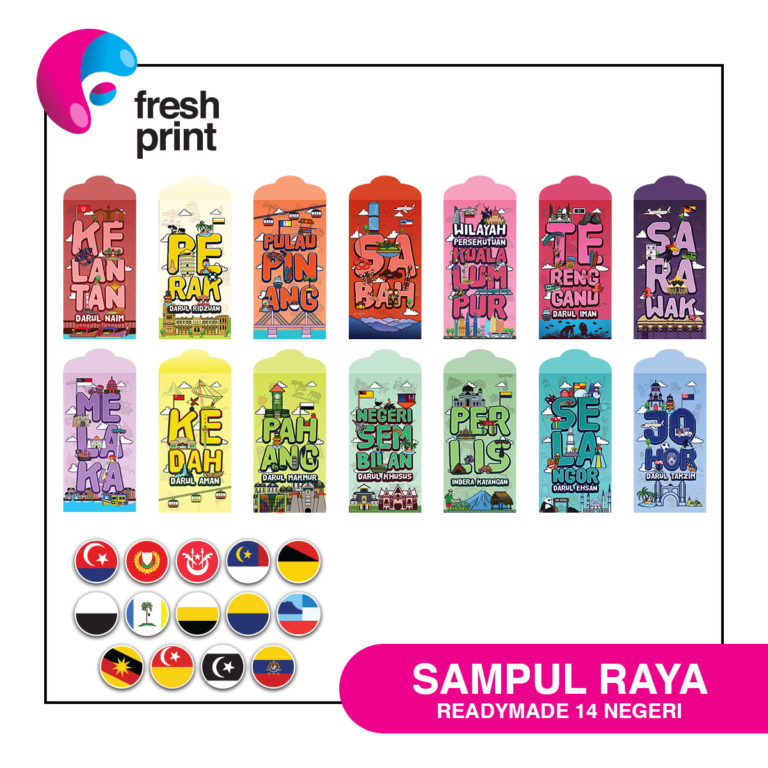 Sampul Raya - 14 Negeri, Putrajaya & Labuan - Fresh Print - Online Printing